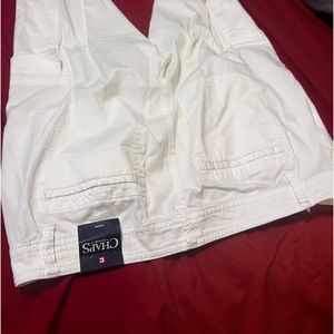Chaps | Pants & Jumpsuits | Brand New White Denim Cargo Capri With ...